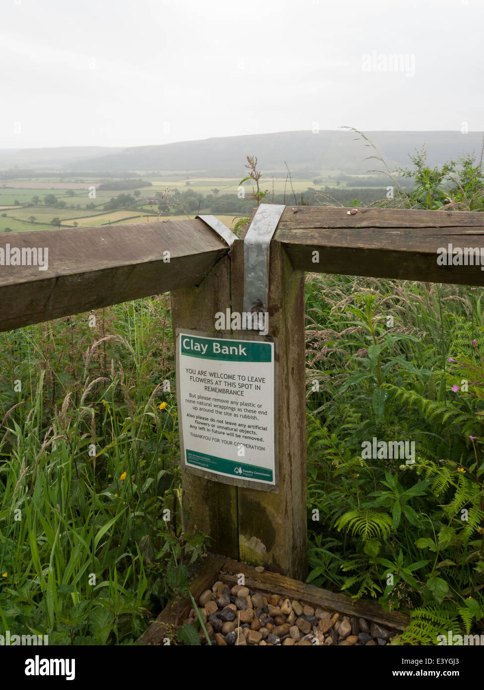 A place for Remembrance messages on Clay Bank at the north of the North ...
