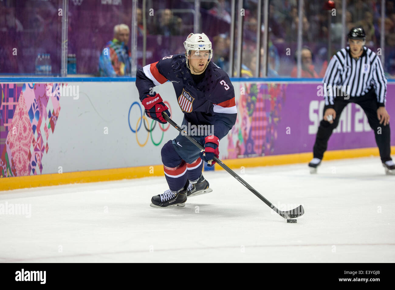 Cam Fowler (USA) during ice hockey game vs. RUS at the Olympic Winter ...
