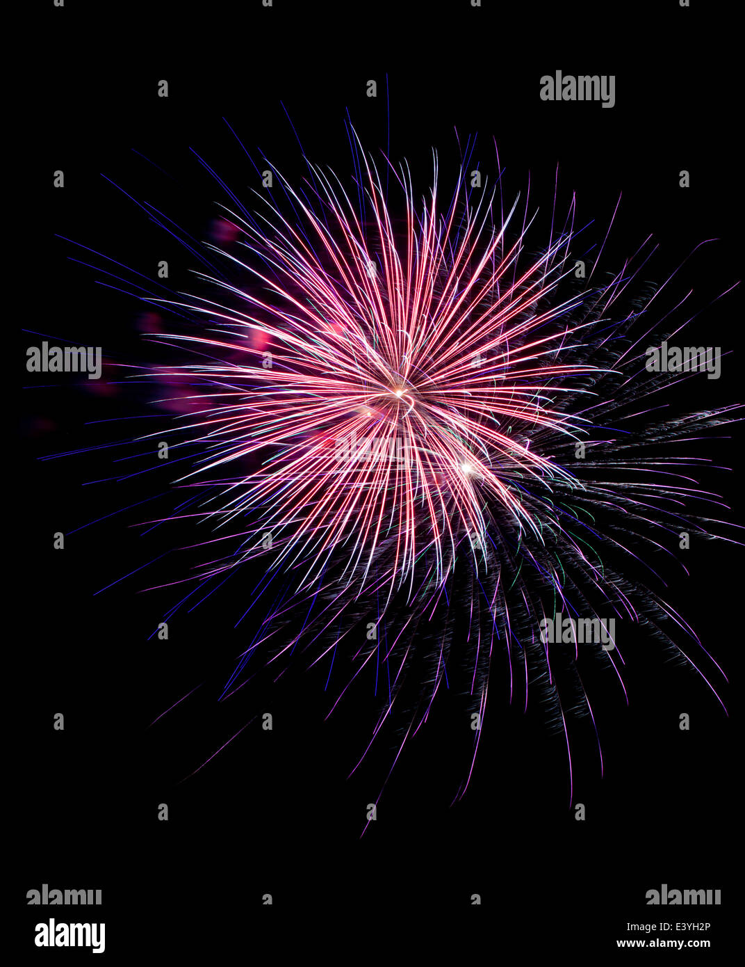 fireworks on black background Stock Photo - Alamy