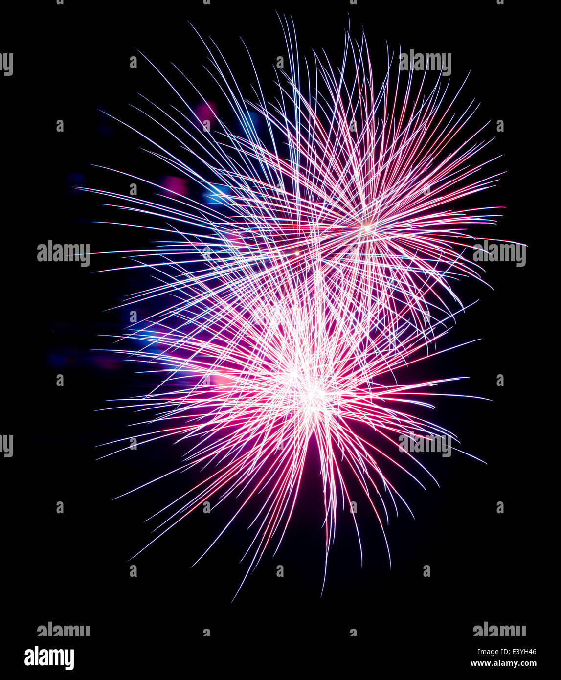 fireworks on black background Stock Photo - Alamy
