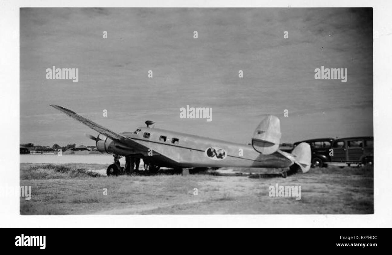A photograph of a Lockheed Electra aircraft, associated with the Flying ...