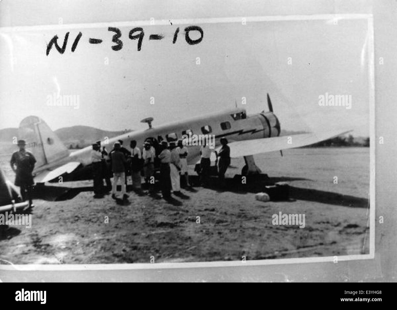 A photograph of the Vultee V-1A transport aircraft, utilized during ...