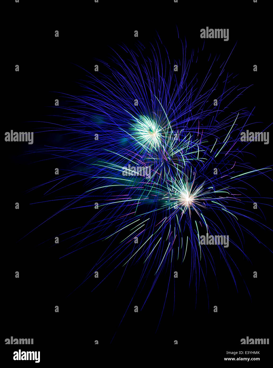 fireworks on black background Stock Photo - Alamy