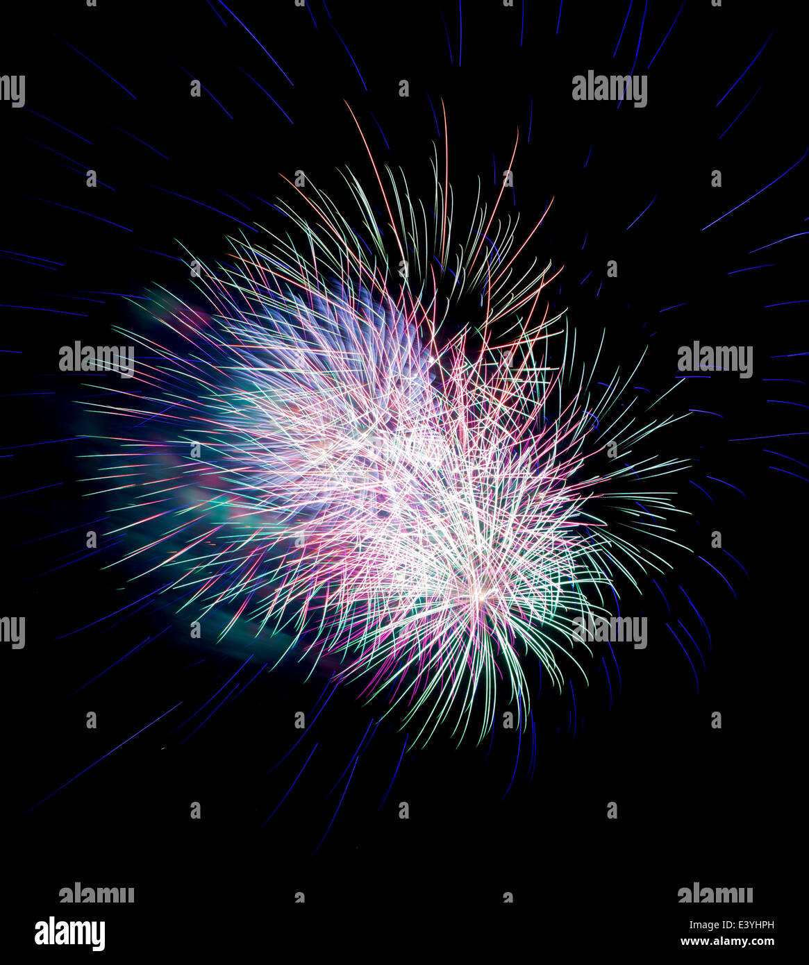 fireworks on black background Stock Photo - Alamy