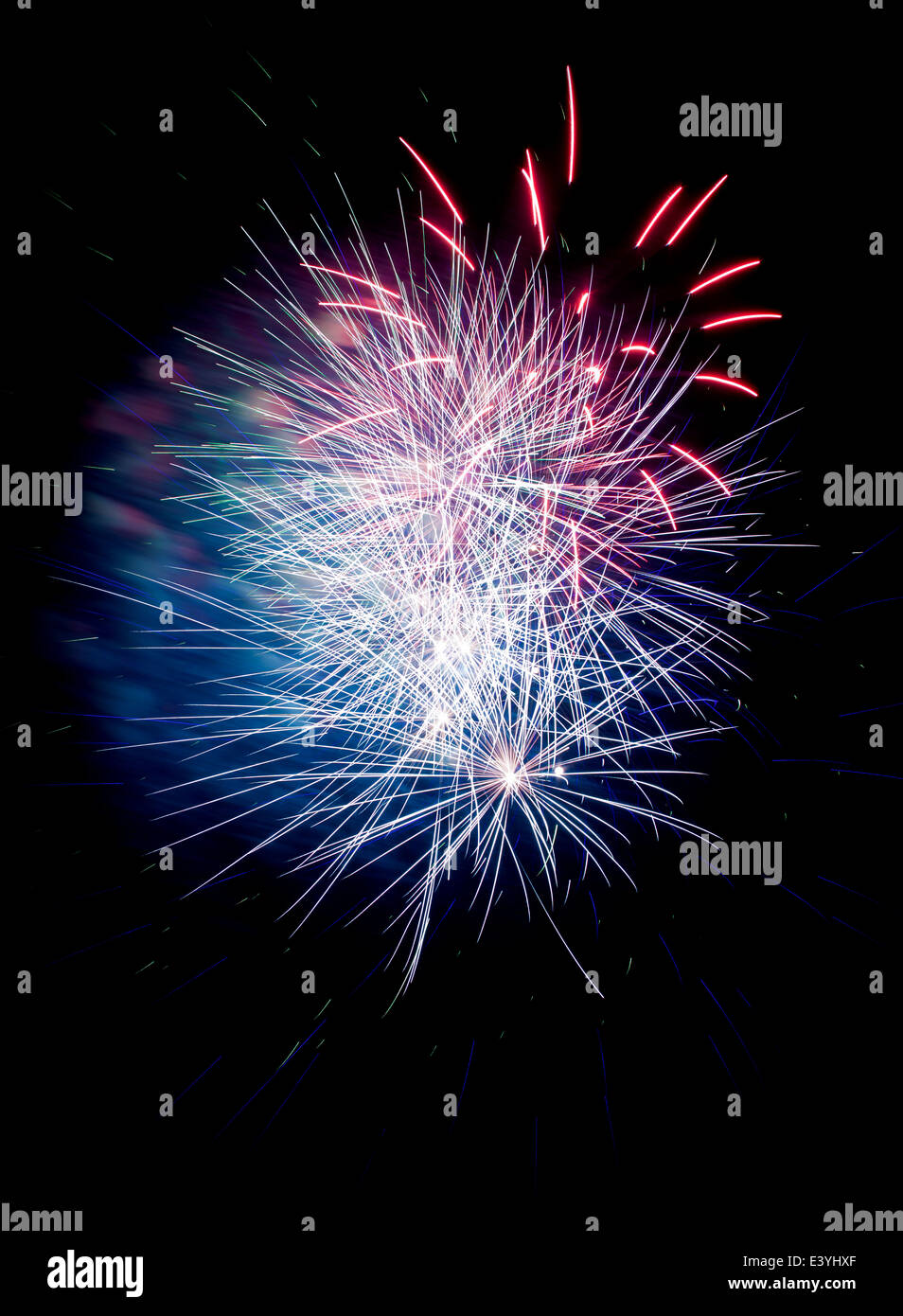 fireworks on black background Stock Photo - Alamy