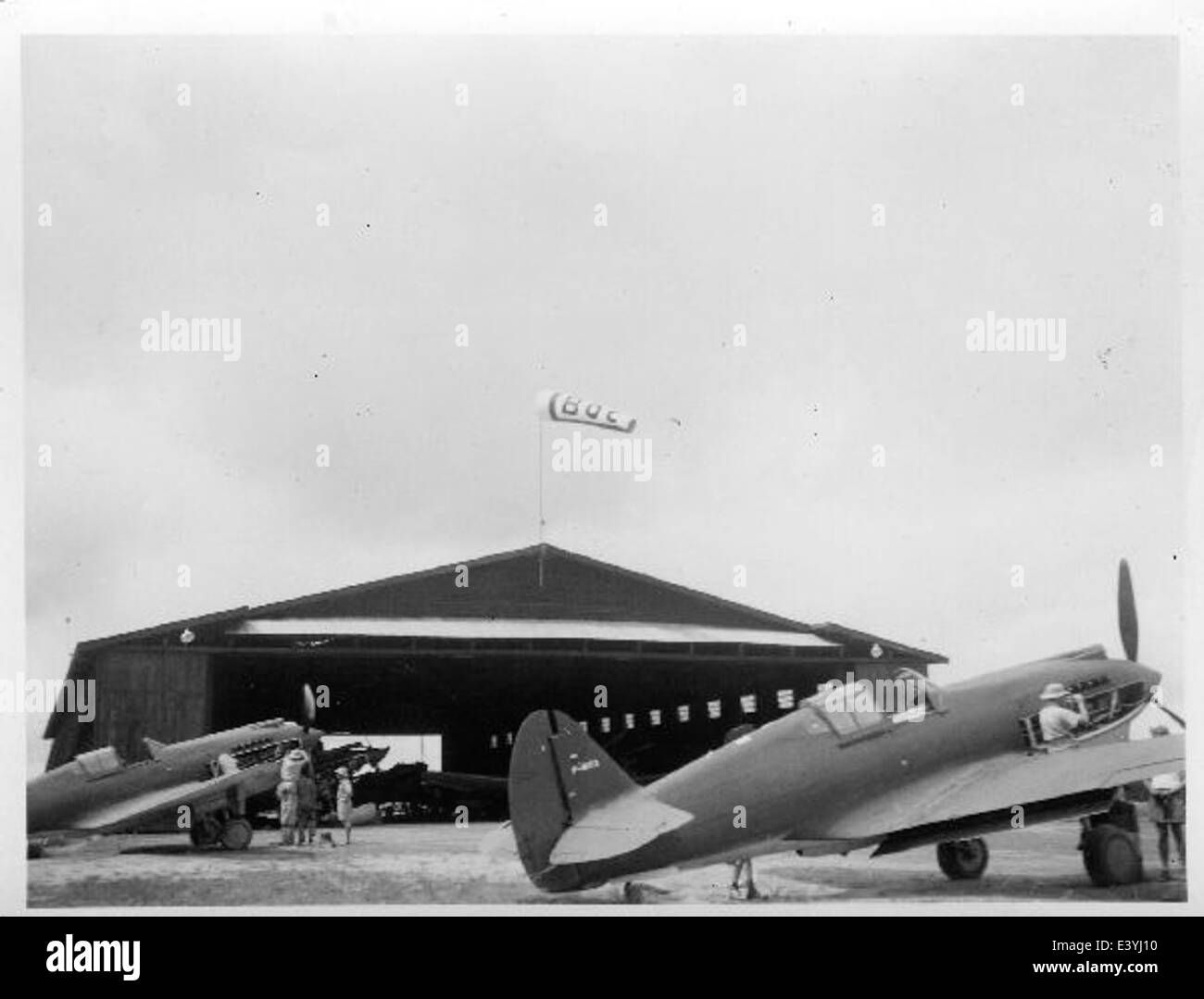 A photograph of the P-40 aircraft, serial number P-8172, associated ...