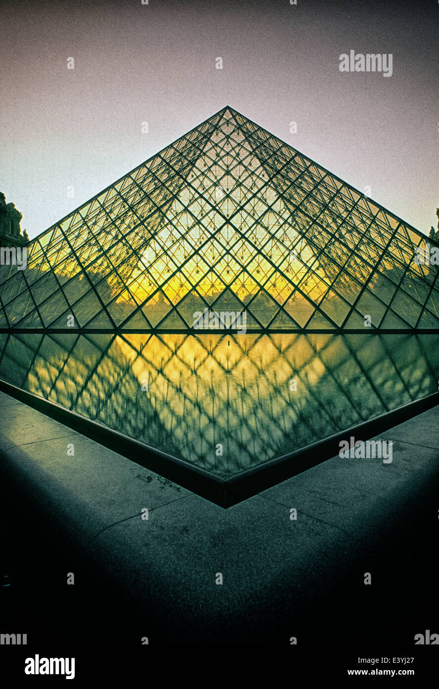 IM Pei's Louvre Pyramid in Paris Stock Photo - Alamy