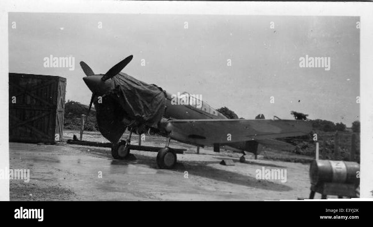 Assembly of the P-40 fighter aircraft, noted for its role in World War ...