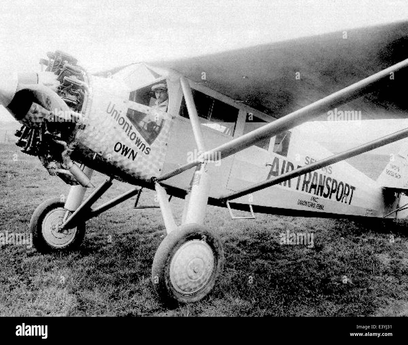 A 1928 photograph of a Ryan aircraft, linked to Charles Lindbergh ...