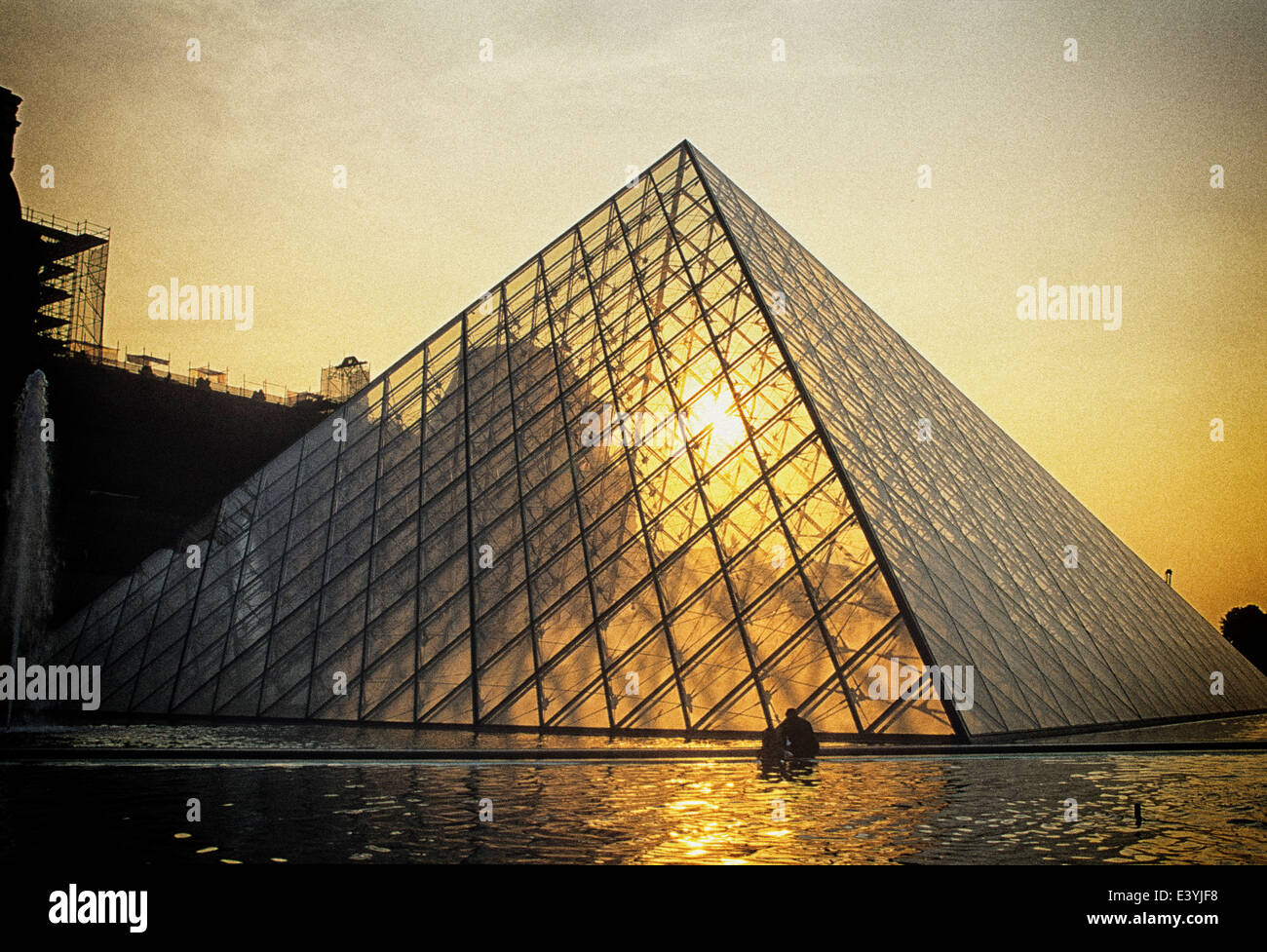 IM Pei's Louvre Pyramid in Paris Stock Photo - Alamy