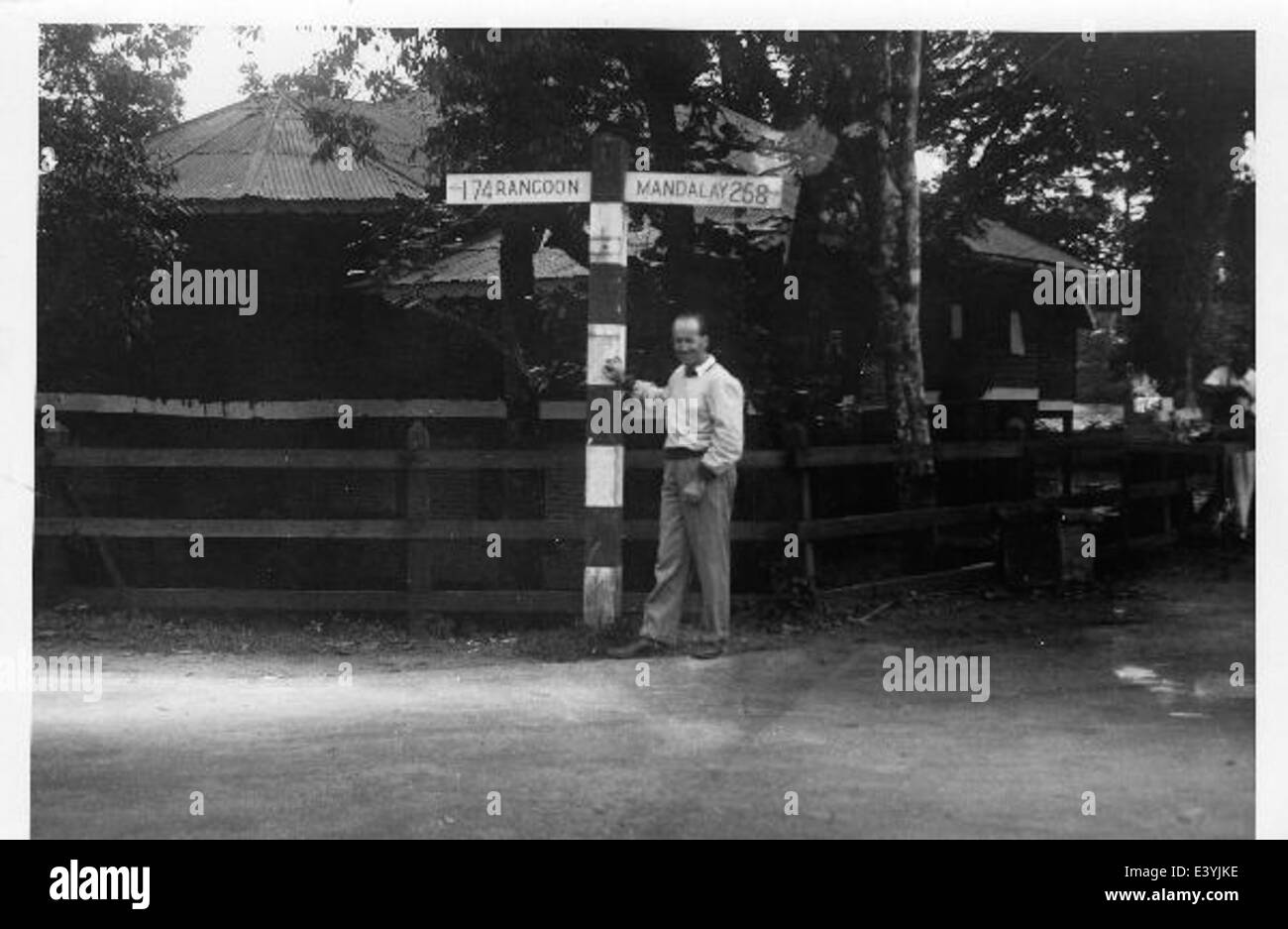 A photograph showcasing aviation in Rangoon and Mandalay, with a ...