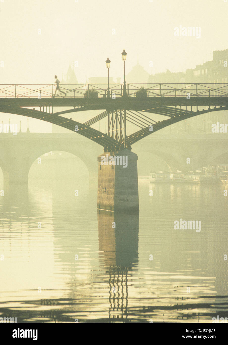 Pont des Arts (bridge) across the river Seine in Paris before the ...