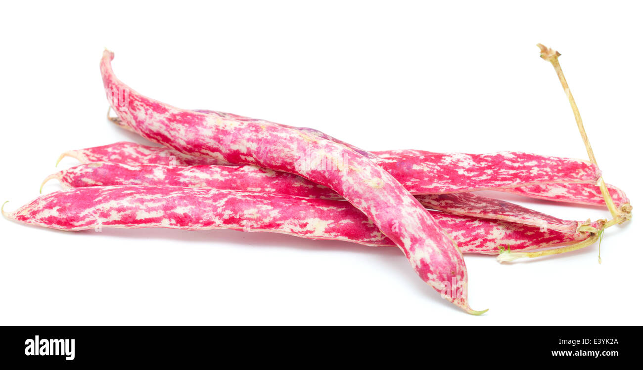 red bean pods isolated on white background Stock Photo - Alamy