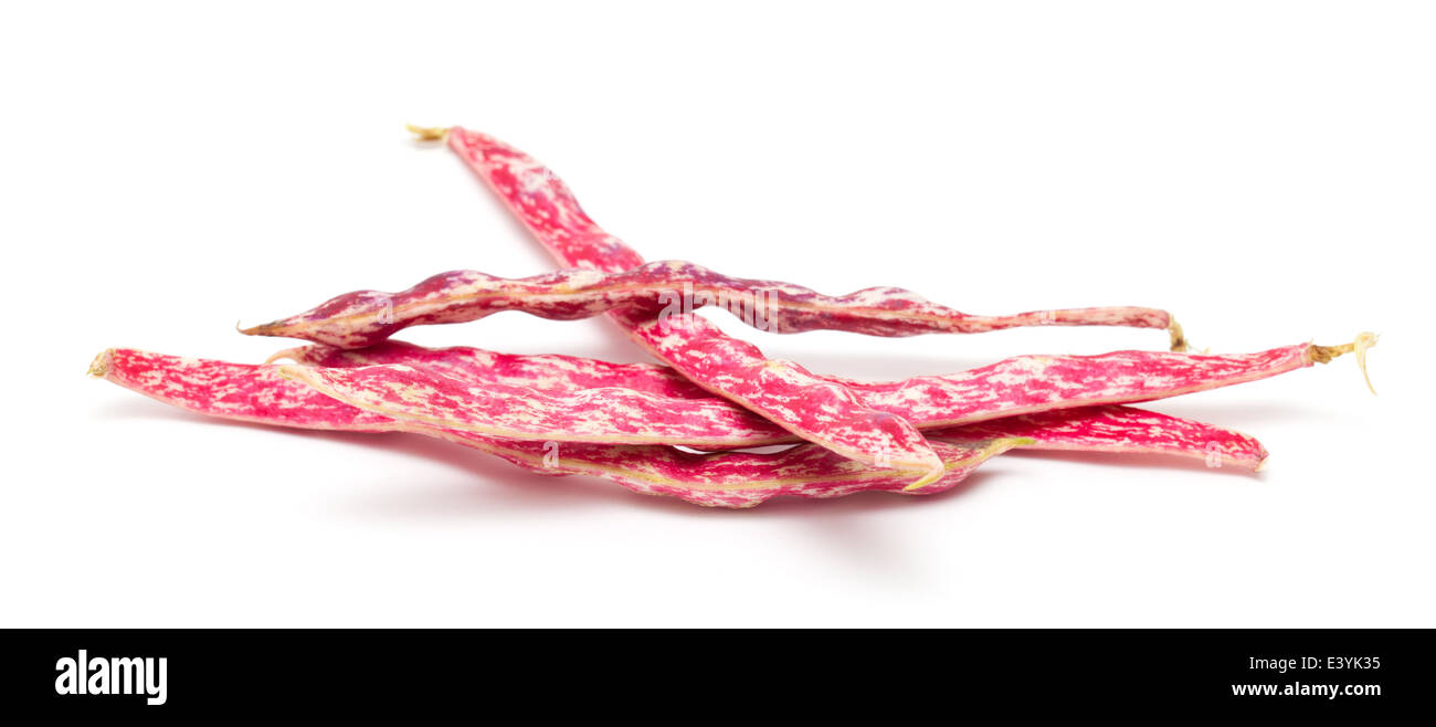 red bean pods isolated on white background Stock Photo - Alamy