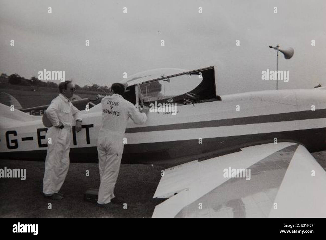 This photograph shows a Cranfield A1, an early aircraft model from ...