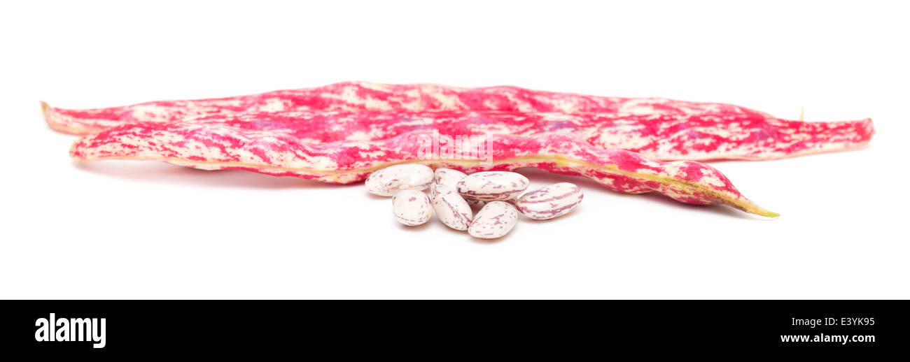 red bean pods isolated on white background Stock Photo - Alamy