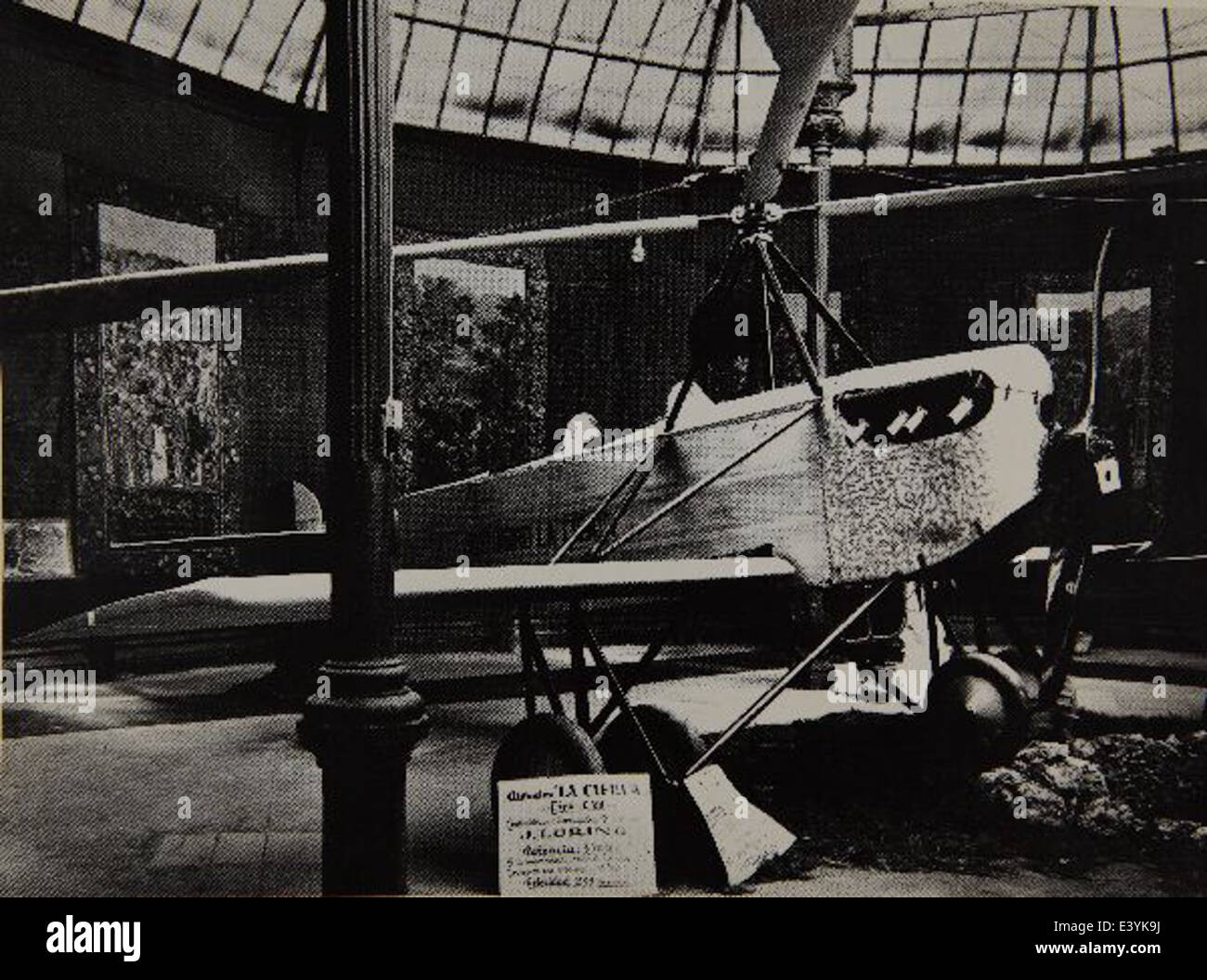 A photograph of the Cierva C7, an early autogyro aircraft, displayed at ...