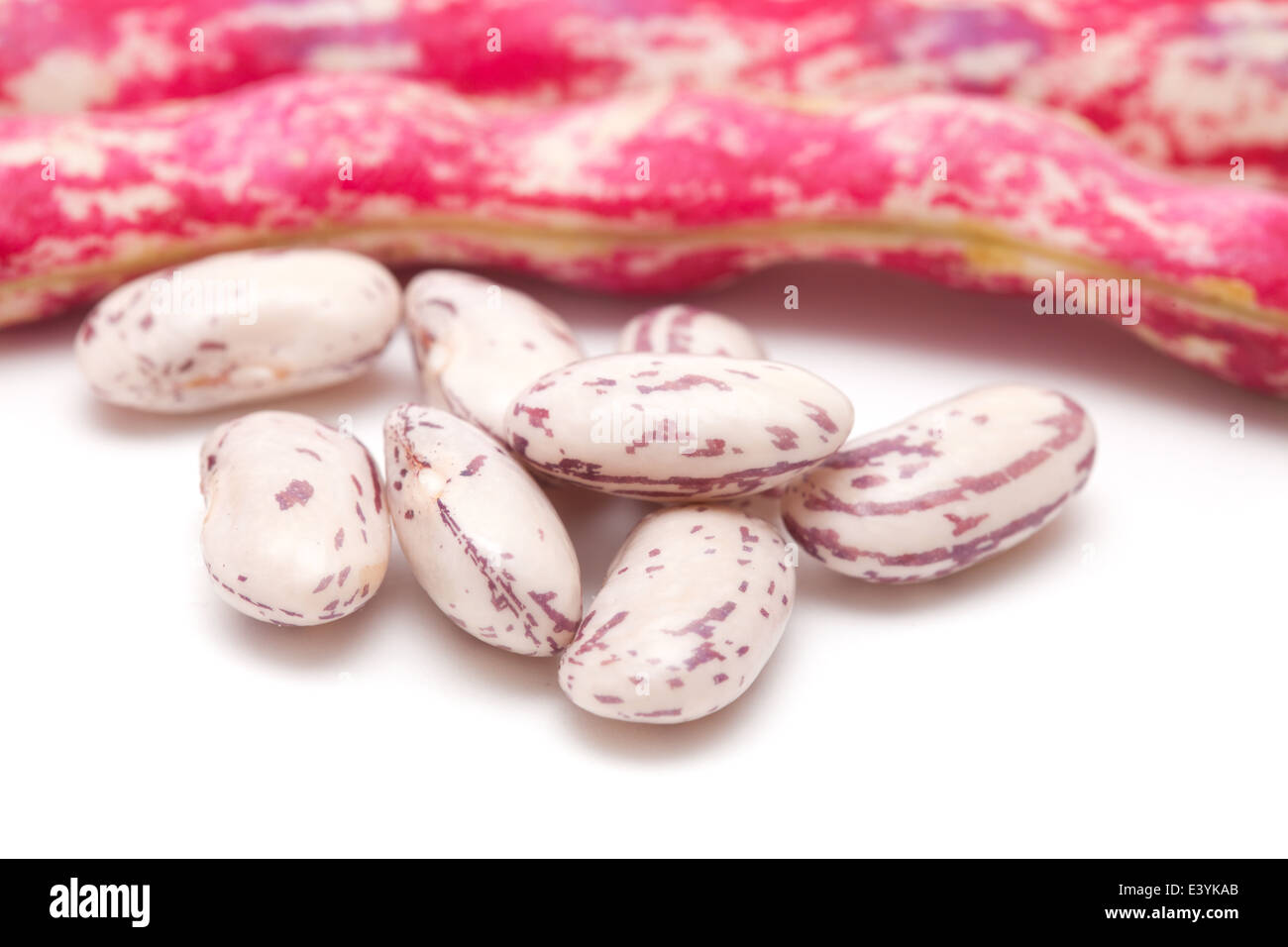 red bean pods isolated on white background Stock Photo - Alamy