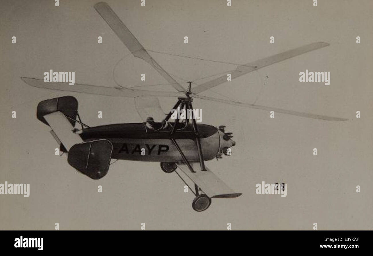 A photograph of the Cierva C-19, an autogyro developed by Spanish ...