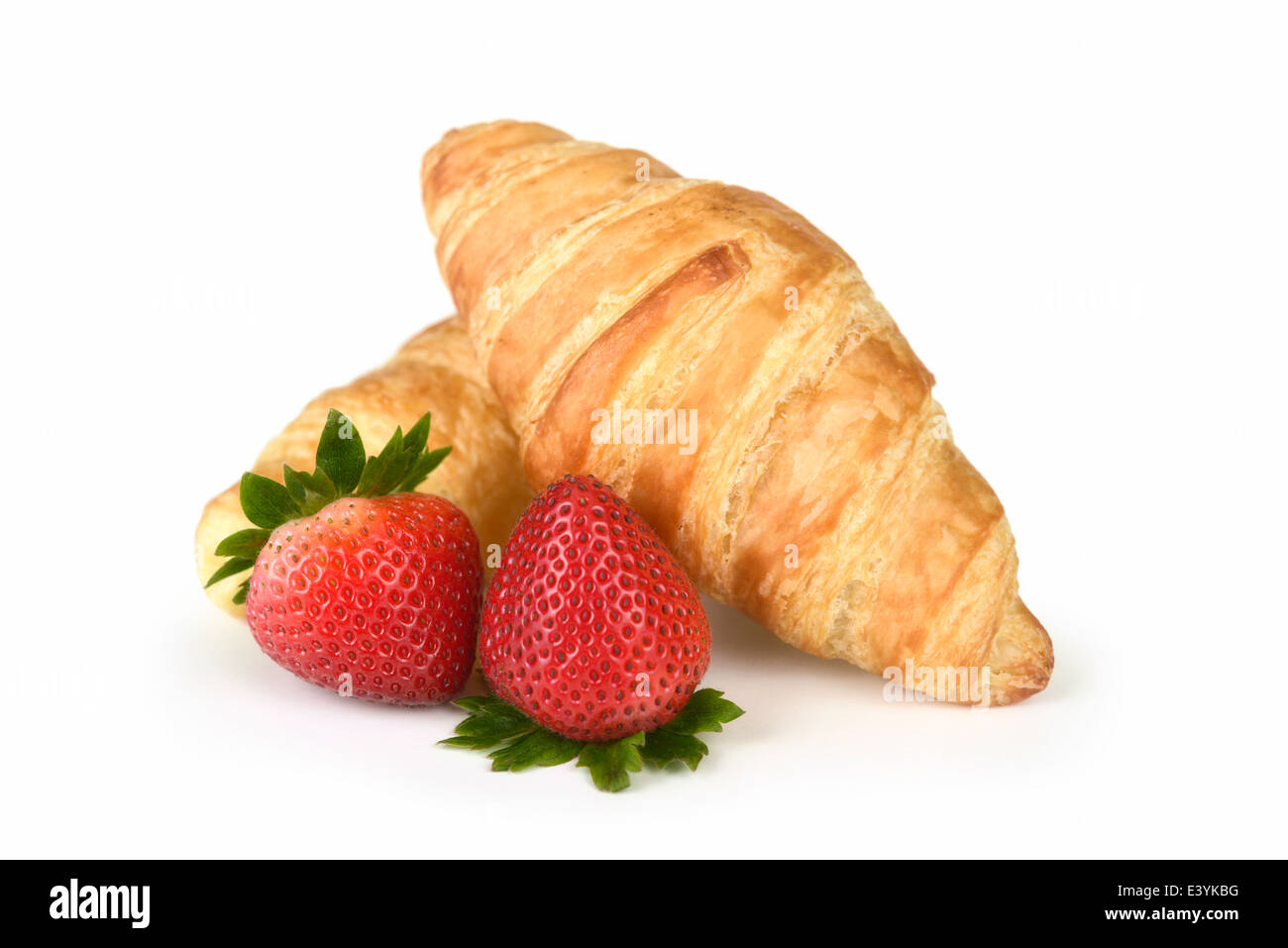 Croissants on plate french Cut Out Stock Images & Pictures - Alamy