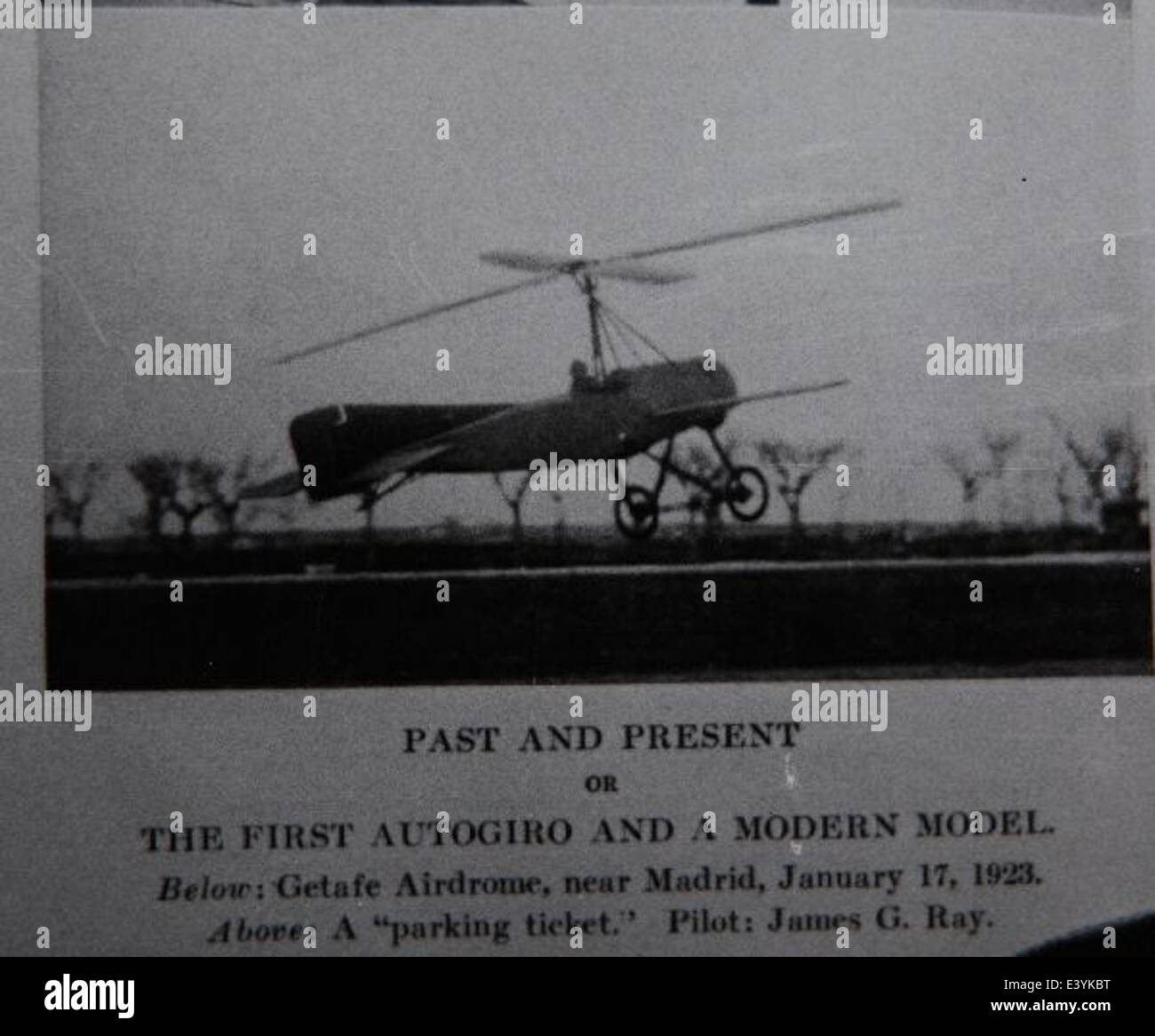 A photograph of a Cierva autogyro displayed at San Diego Air and Space ...
