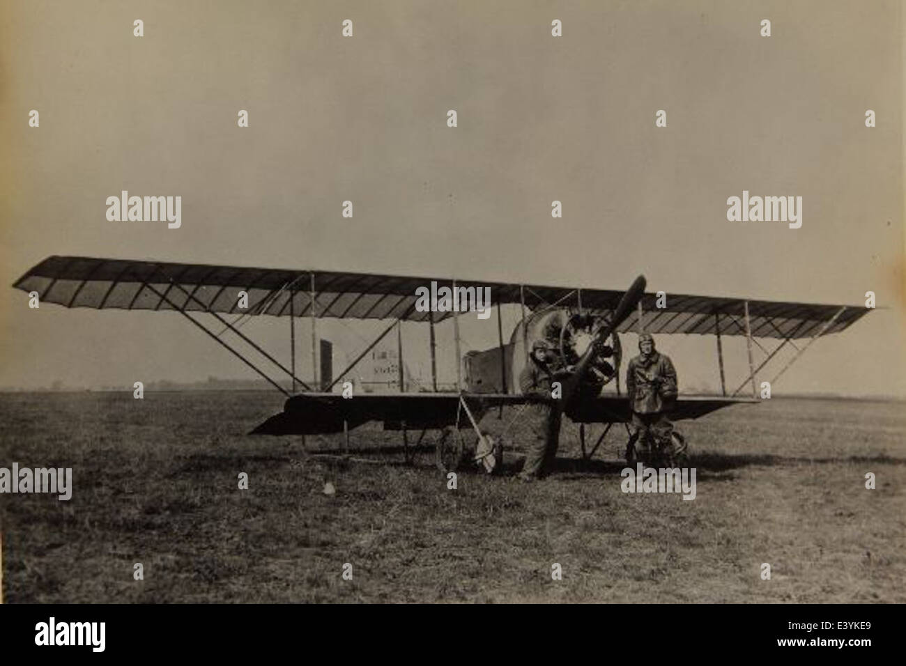 Photograph of a Caudron E-2 aircraft, an early French monoplane ...