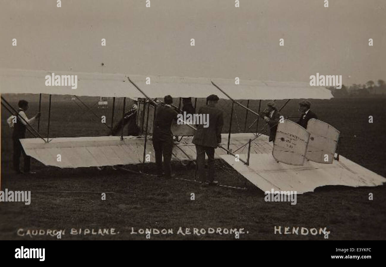 A photograph of a Caudron aircraft, on display at the San Diego Air and ...