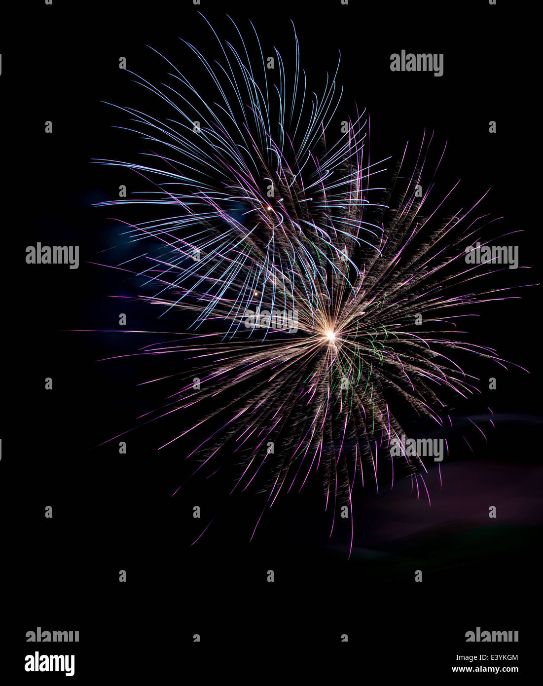 fireworks on black background Stock Photo - Alamy