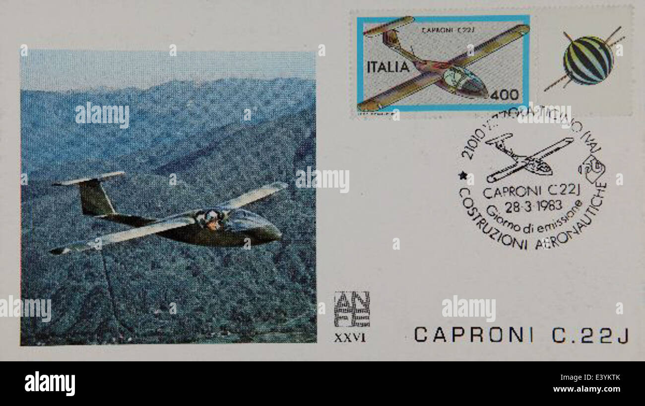 A photograph of the Caproni-Vizzola C22J, an Italian jet aircraft ...