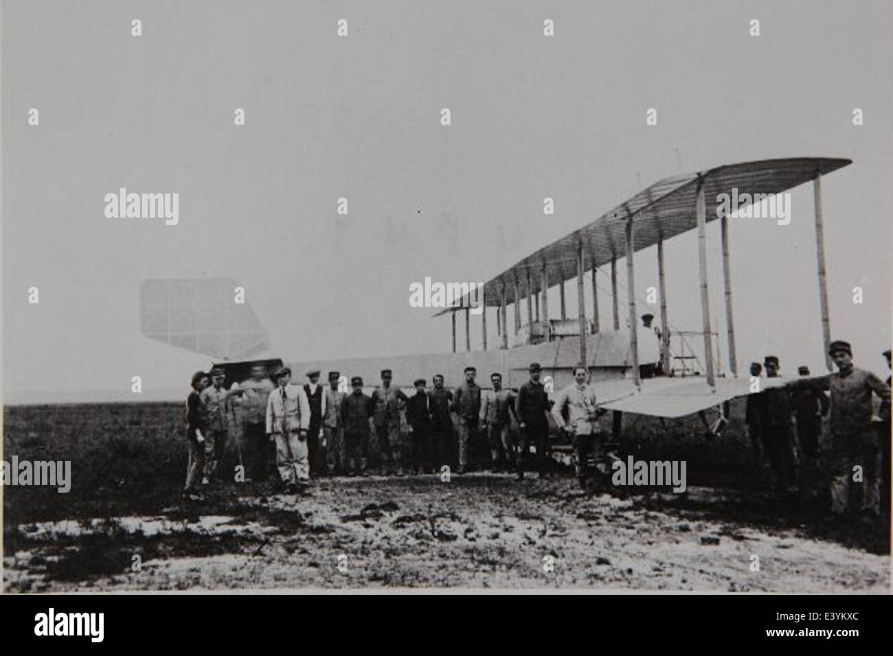 The Caproni Ca 1, an early Italian aircraft, is displayed at the San ...