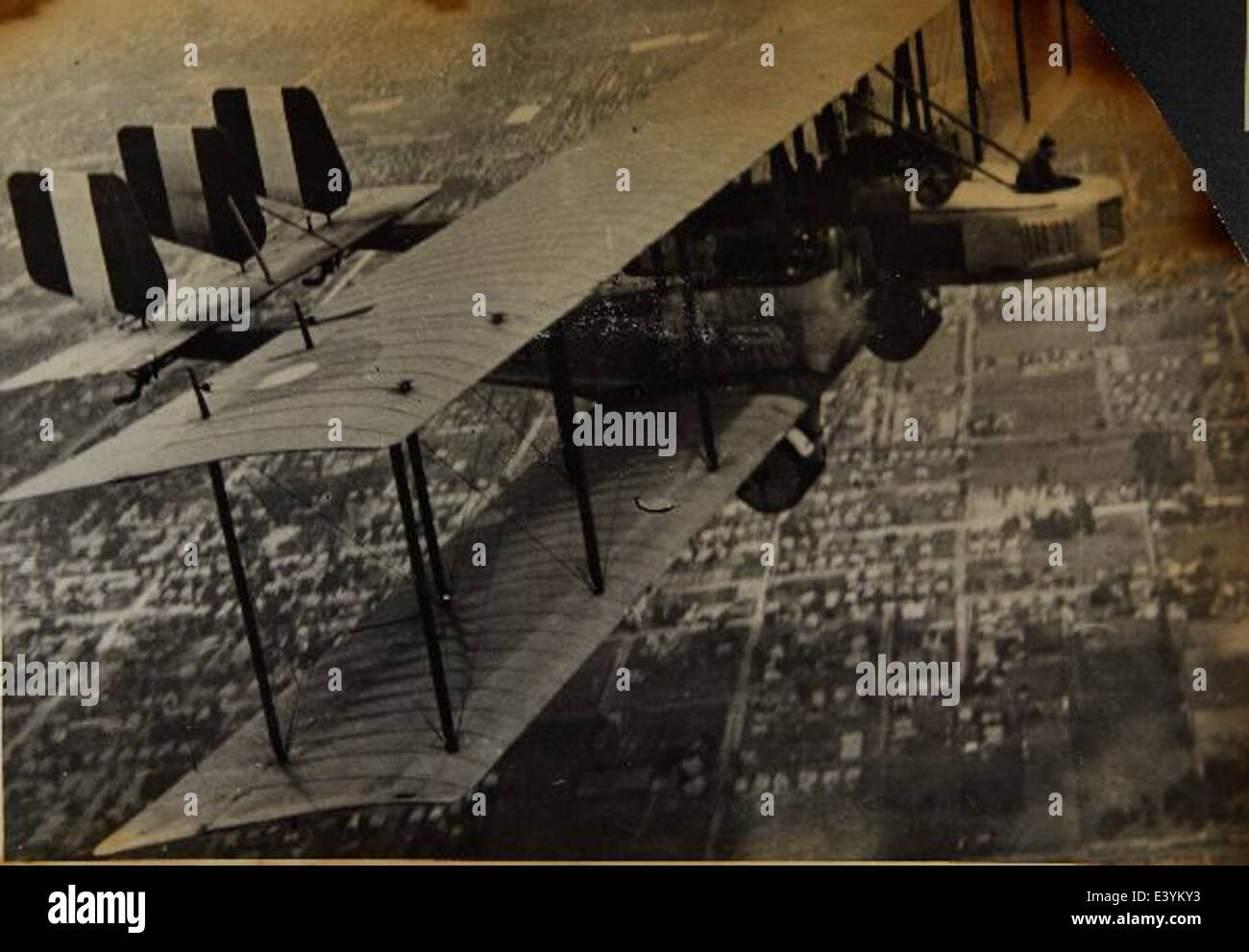 The Caproni Ca 5, an Italian World War I bomber, is displayed in the ...