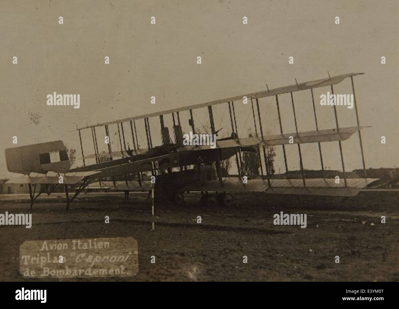Photograph of a Caproni Ca 4, a triplane design, displayed at the San ...
