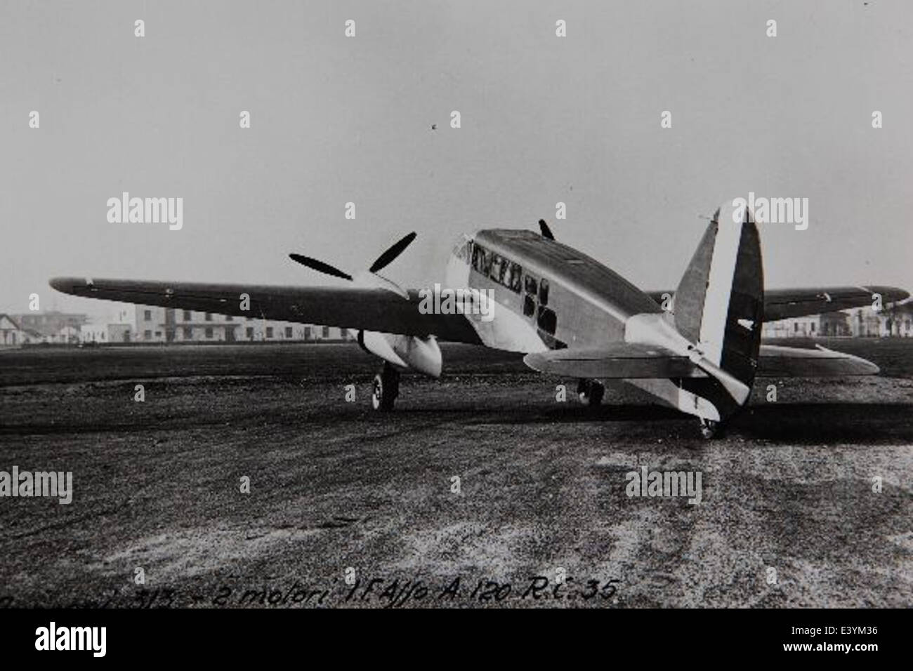 This photograph showcases the Caproni Ca 313, an Italian aircraft ...