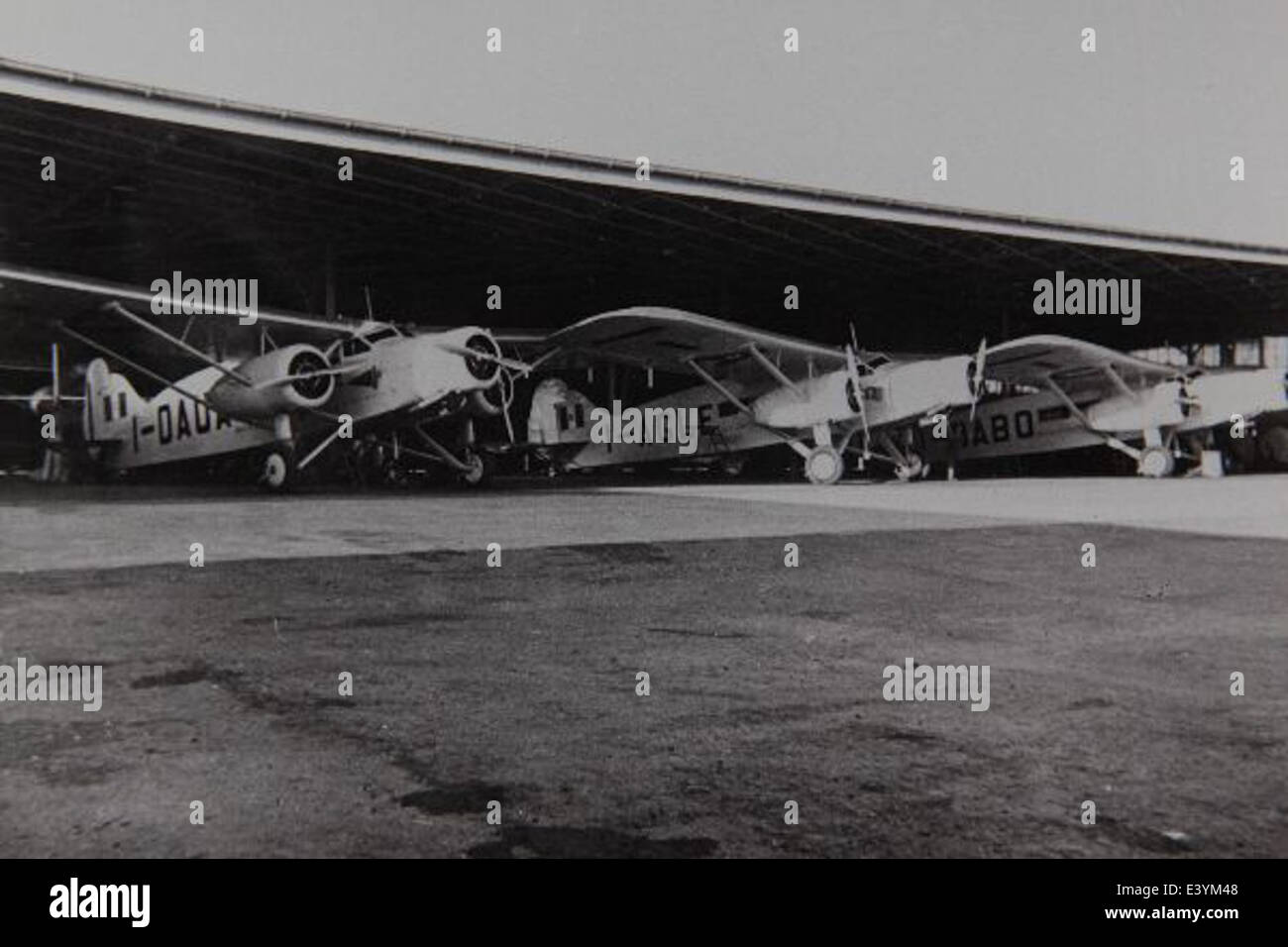 The Caproni Ca 133, an Italian transport aircraft, is captured in this ...