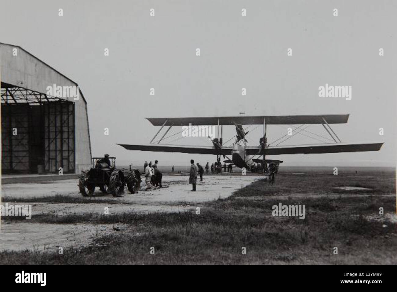 A photograph of the Caproni Ca.90RB, a large Italian transport aircraft ...