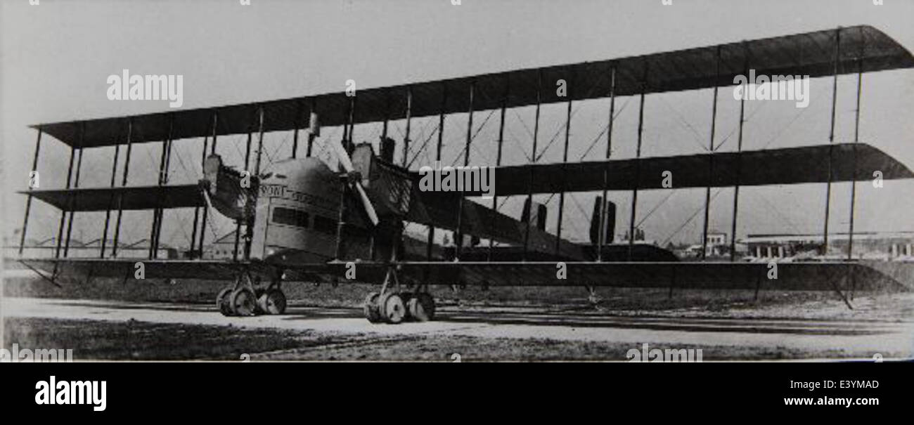The Caproni Ca 42, an Italian multi-engine biplane, is showcased in ...