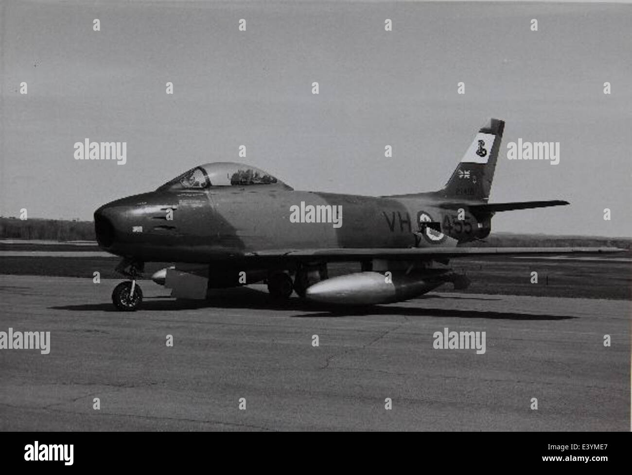 This photograph features the Canadair MK5 Sabre, a version of the ...