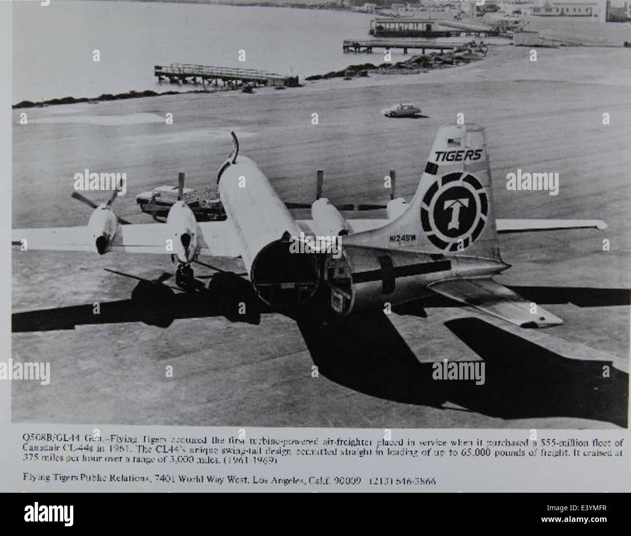 A photograph of the Canadair CL-44, a versatile cargo aircraft ...