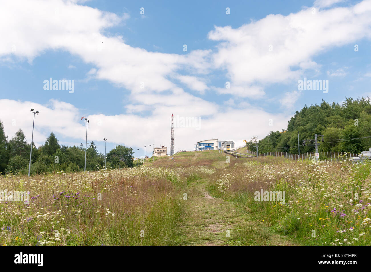 Mountainside of Zar Mountain in mountain range of Little Beskids Stock ...