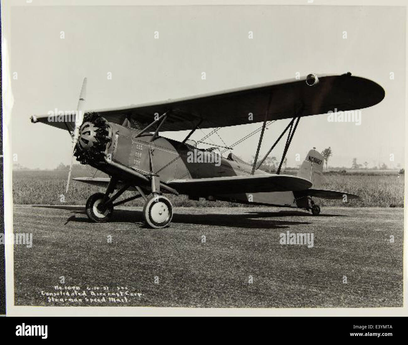 Photograph of a Stearman M-2 mail plane, showcasing its design and ...
