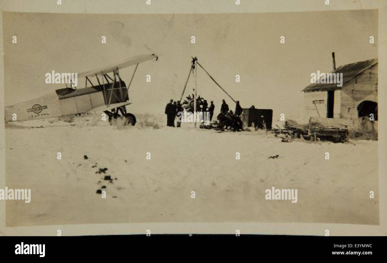 A photograph of the Stearman C-3R aircraft, displayed at the San Diego ...