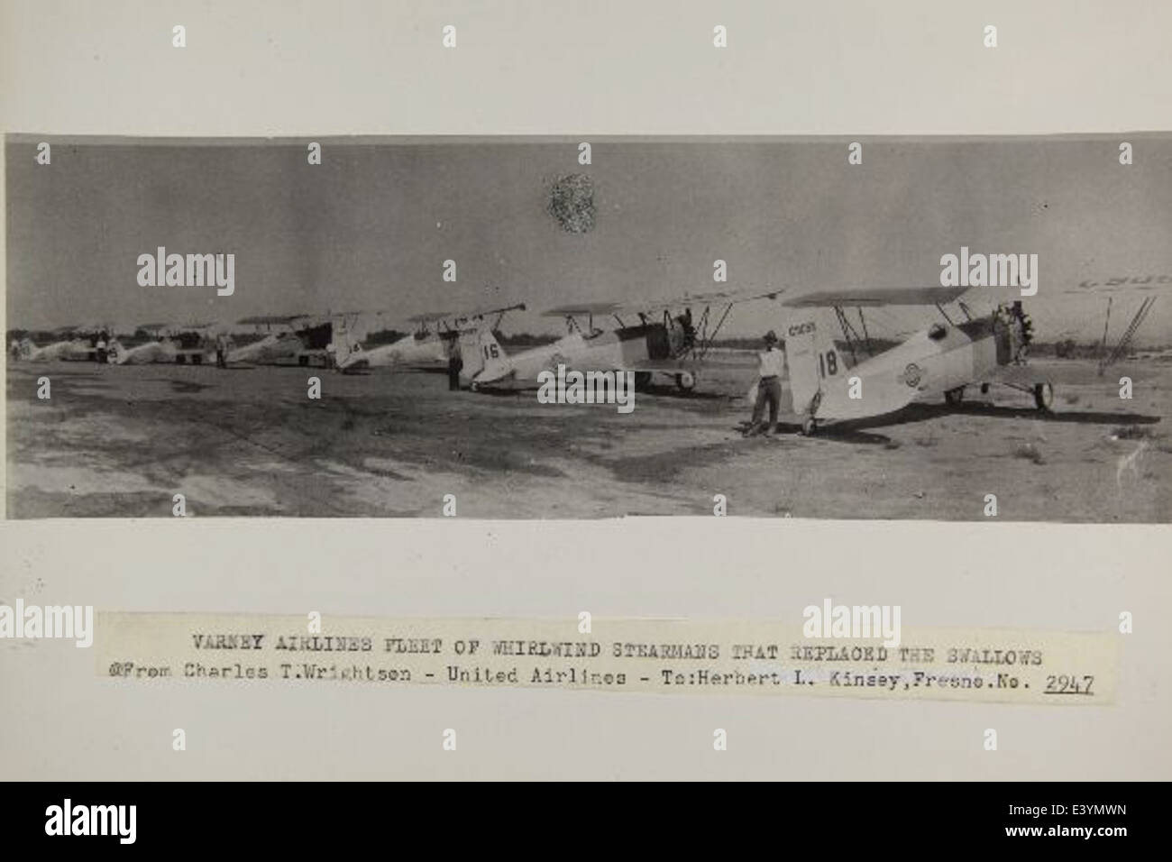 The Stearman C-3R, an early biplane used for military and civilian ...