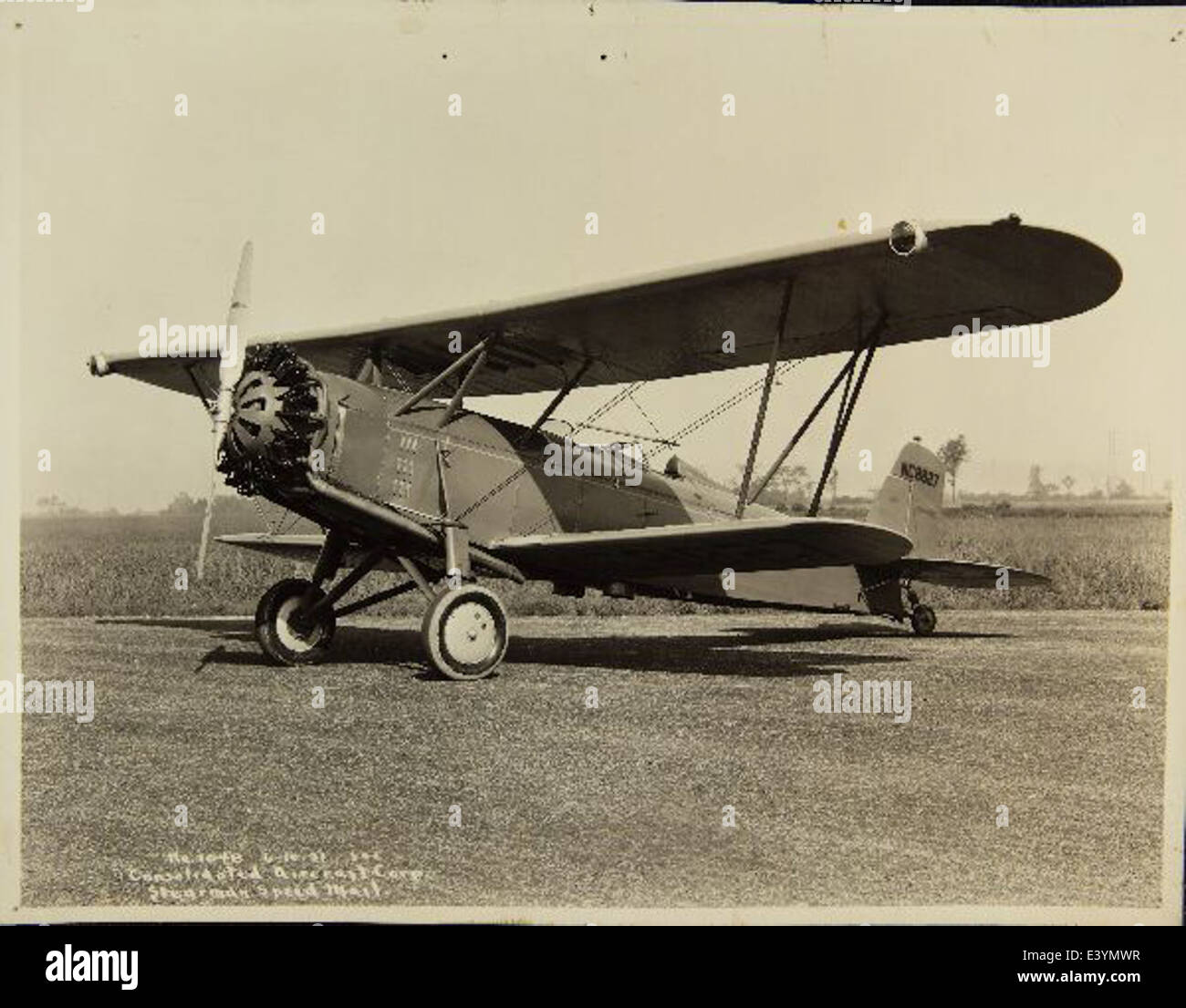 A photograph of the Stearman C-3R, a biplane aircraft used in early ...