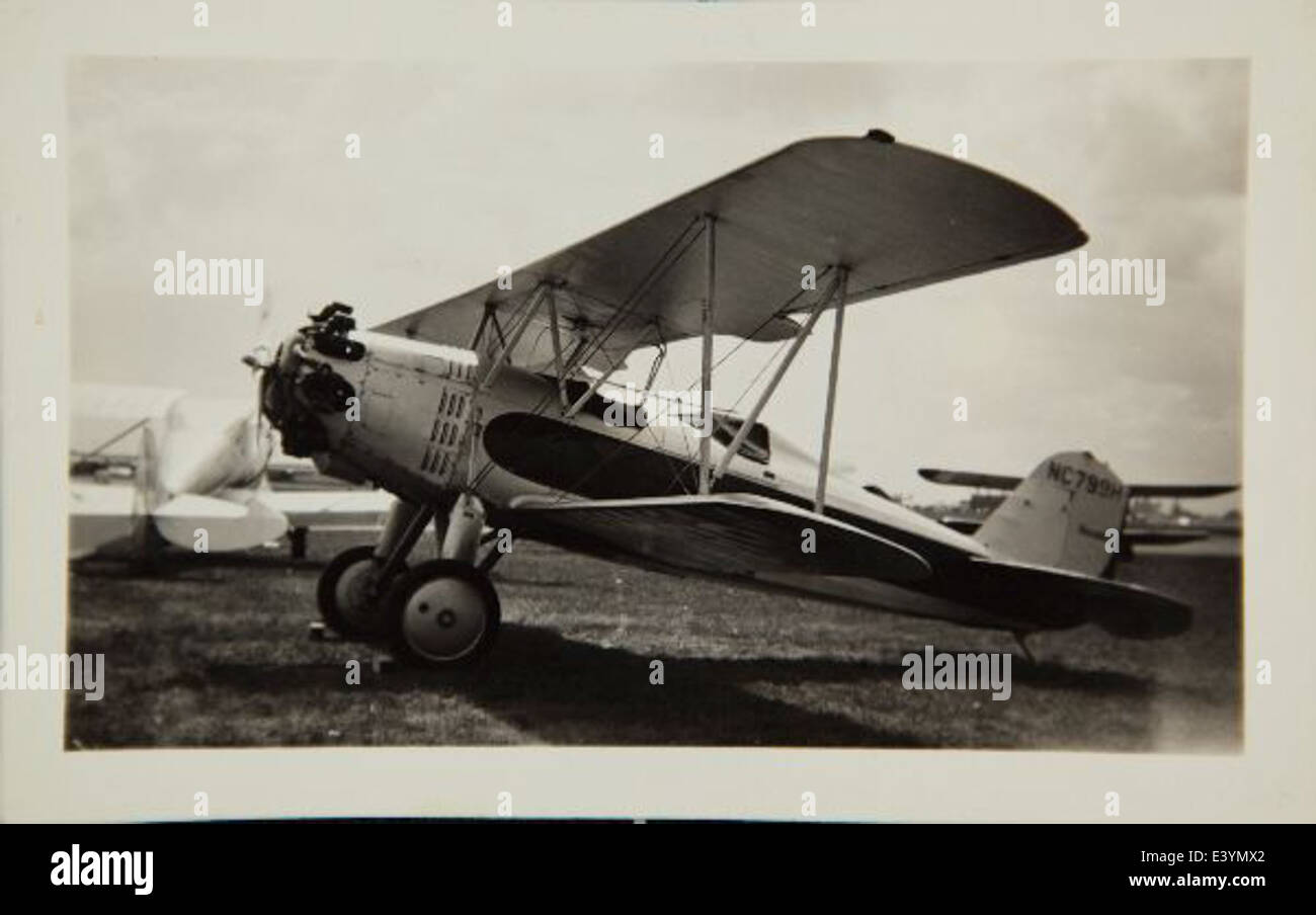 A Stearman C-3R biplane, part of the San Diego Air and Space Museum ...