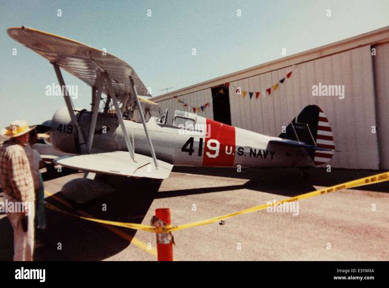 The Stearman C-3R, a biplane from the early 1930s, displayed at the San ...