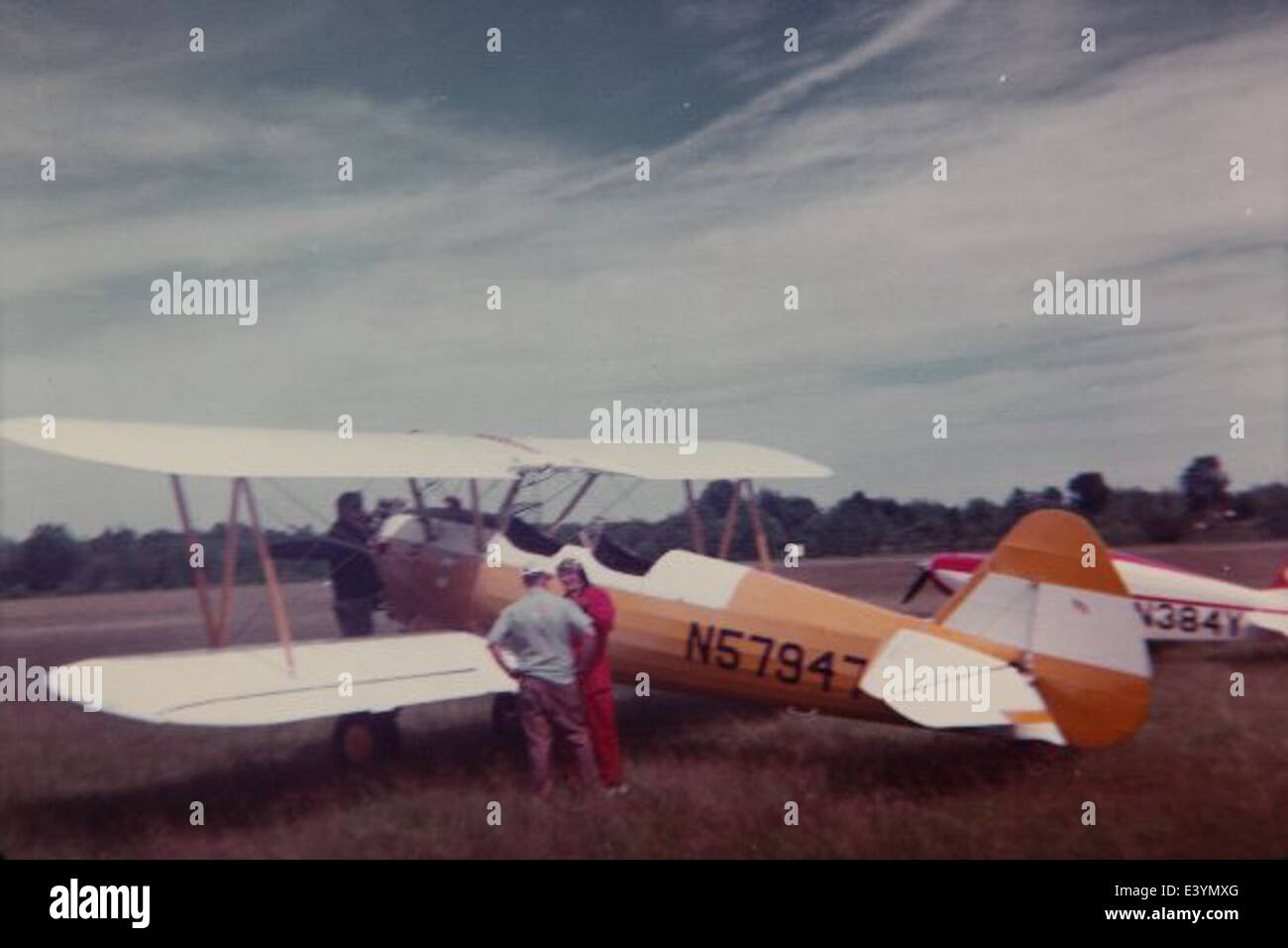 The Stearman C-3R, an early 1930s biplane, is displayed at the SDASM ...