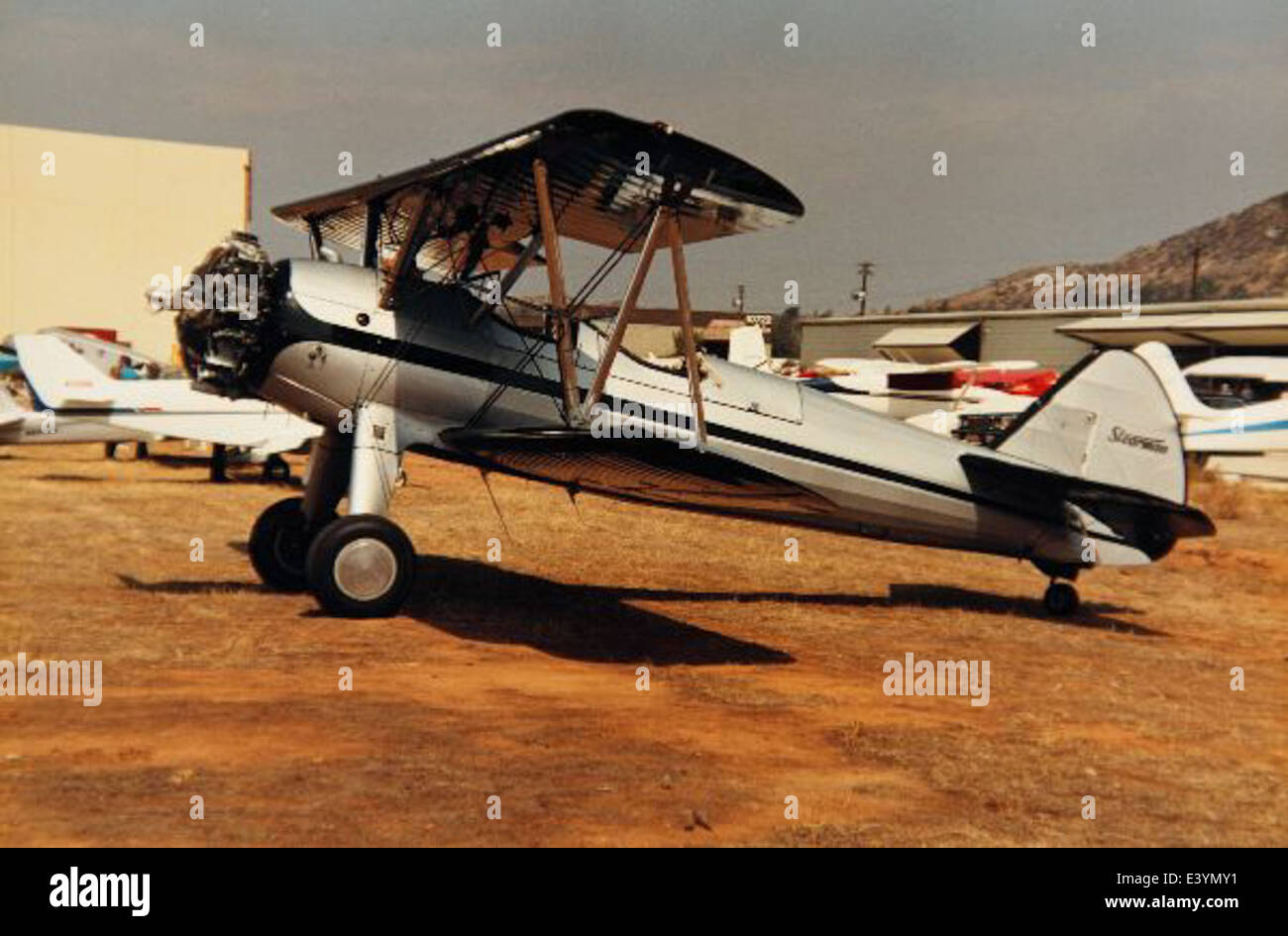 A photograph of a Stearman C-3R, a biplane used for civilian and ...