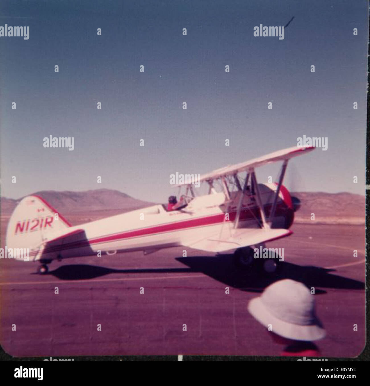 The Stearman C-3R, a biplane used in early civilian aviation, is shown ...