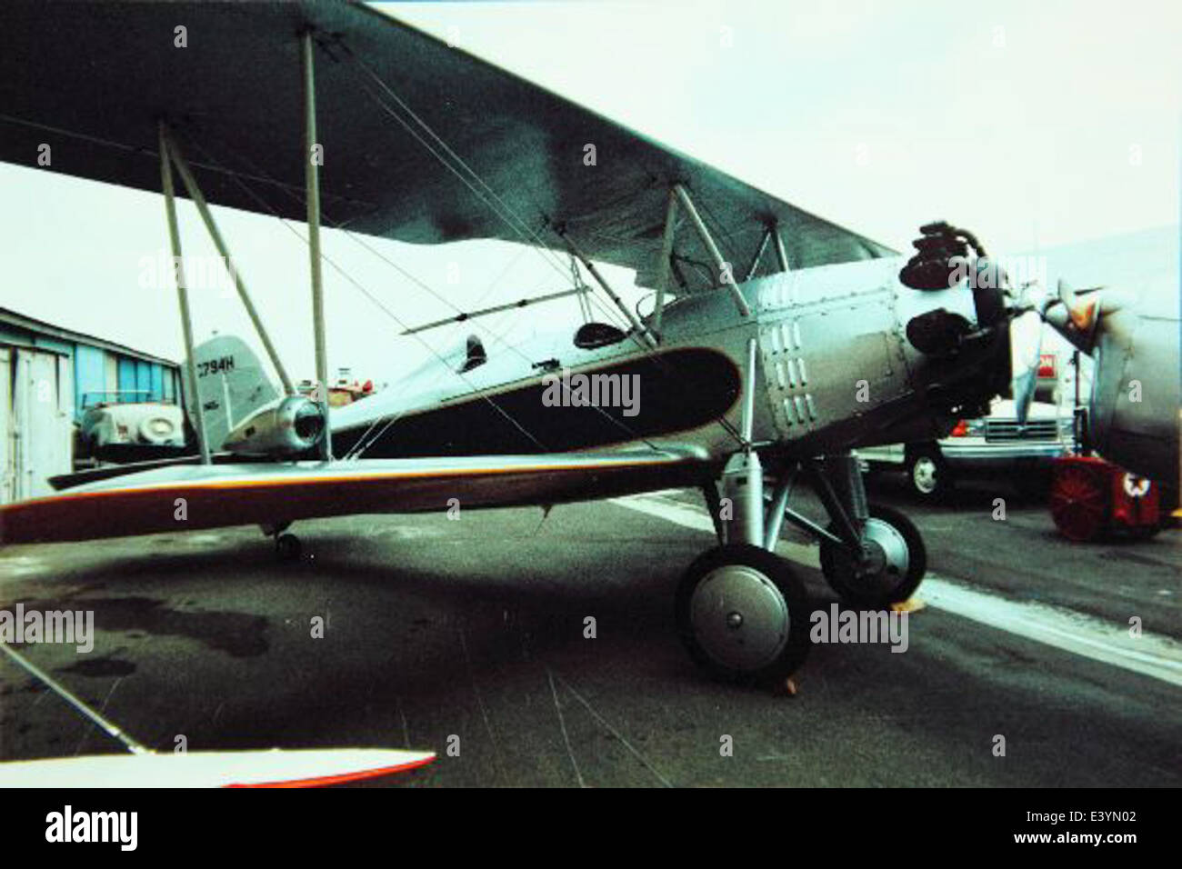 A photograph of the Stearman C-3R aircraft, displayed at the San Diego ...