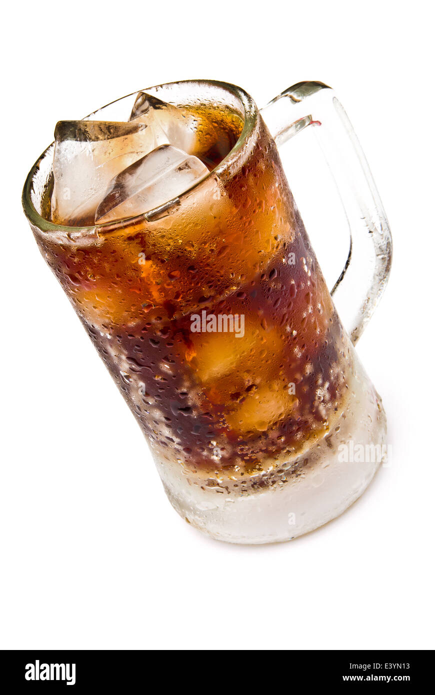 cup of cola and ice with clipping path Stock Photo - Alamy